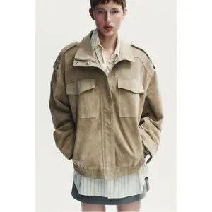 Zara | Jackets & Coats | Price Firm Zara Suede Leather Jacket | Poshmark